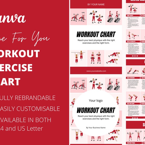 Wall Exercise Chart - Etsy