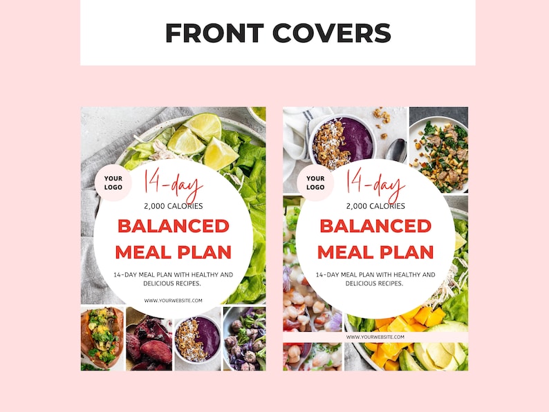 14-day Meal Plan Template With Healthy and Delicious Recipes, 2,000 ...