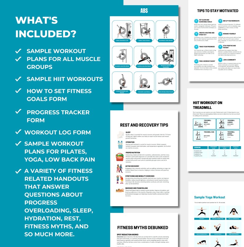 Fitness Handouts: 100+ Canva Templates for Coaches (PLR Digital Product ...