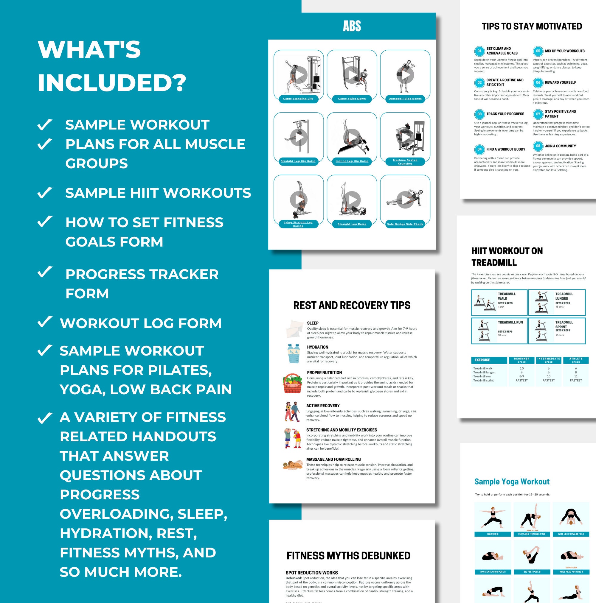 Fitness Handouts: 100+ Canva Templates for Coaches (PLR Digital Product ...