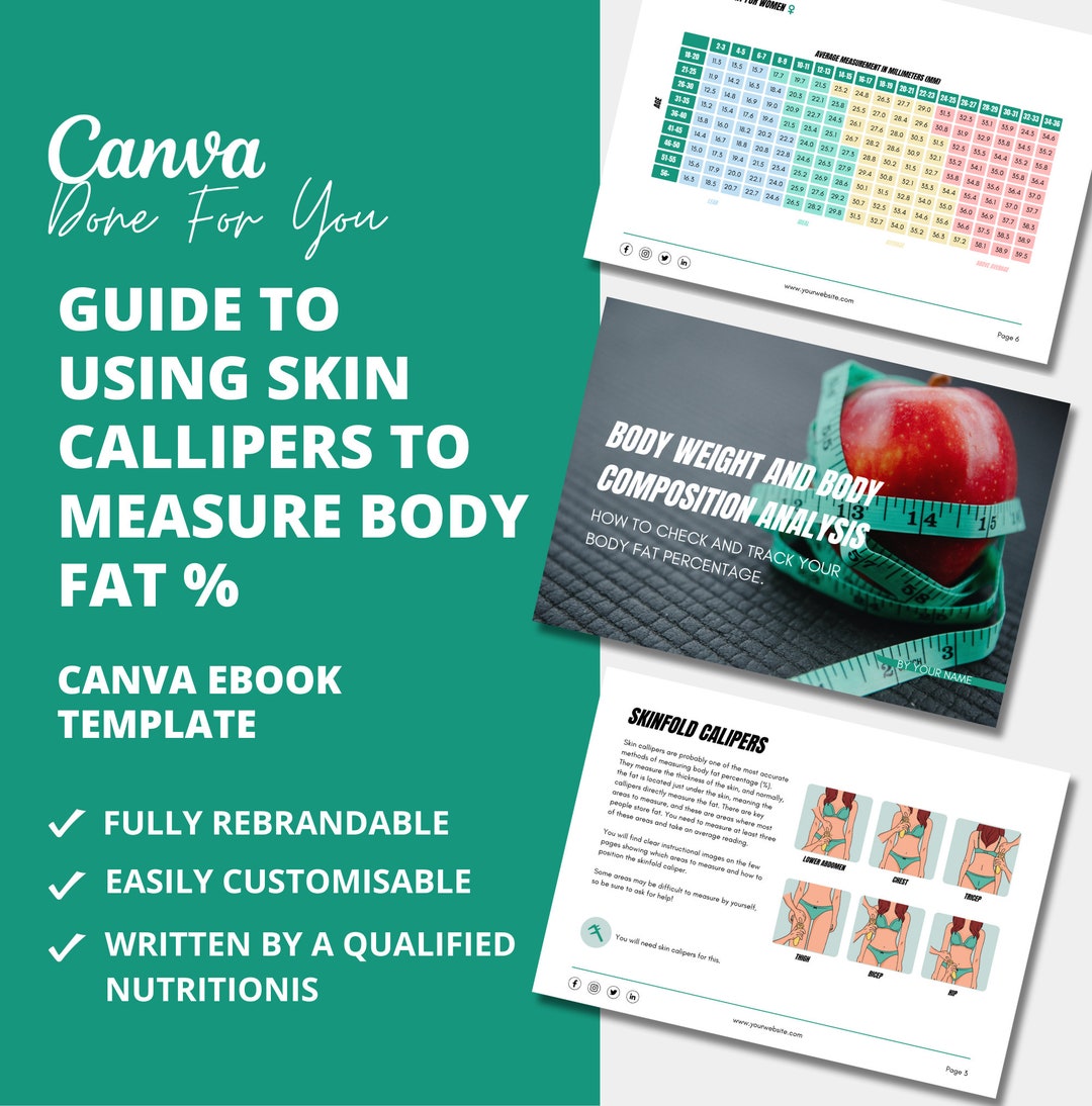 Body Fat Caliper Guide: PLR Canva Ebook Template - Etsy