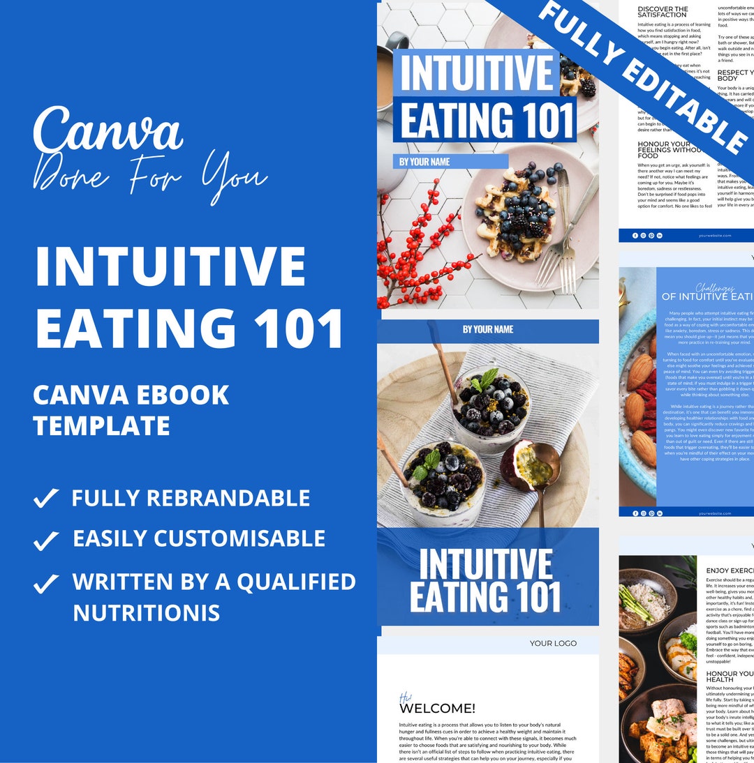 Intuitive Eating Ebook Template: PLR Canva Guide for Health Coaches - Etsy