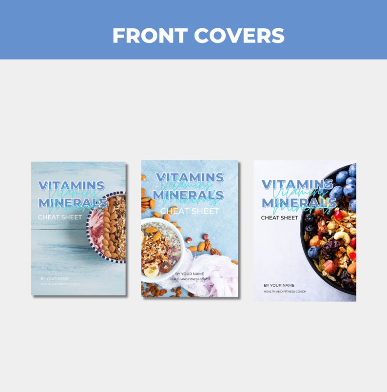 Vitamins & Minerals Cheat Sheet: Canva Ebook Template (PLR) - Etsy ...