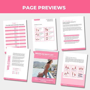 8-week Booty Workout Plan, Fitness Program Template for Health and Fitness Coaches, Fitness ...
