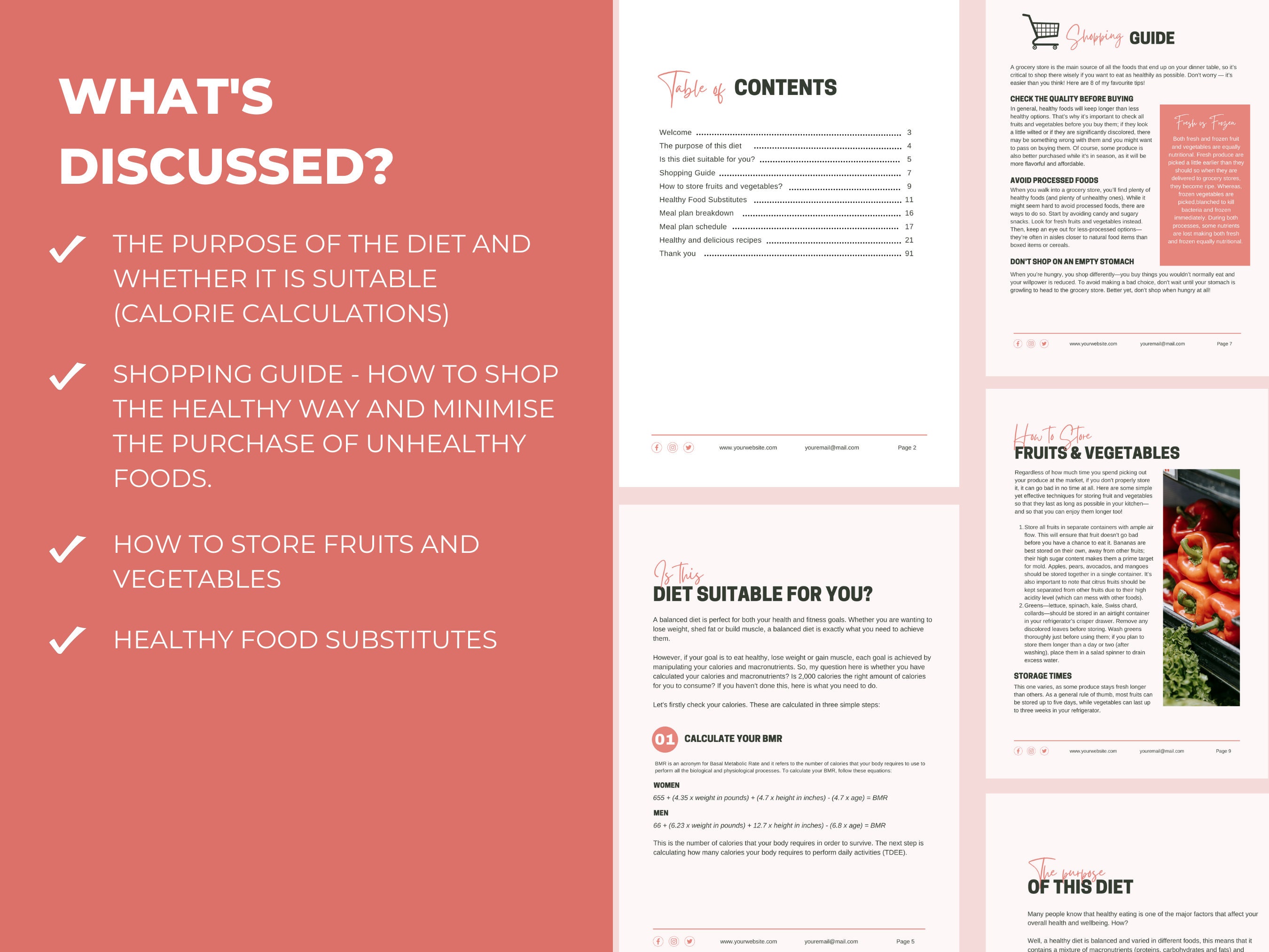 28-day Meal Plan Template With Healthy Recipes 2000 Calories - Etsy