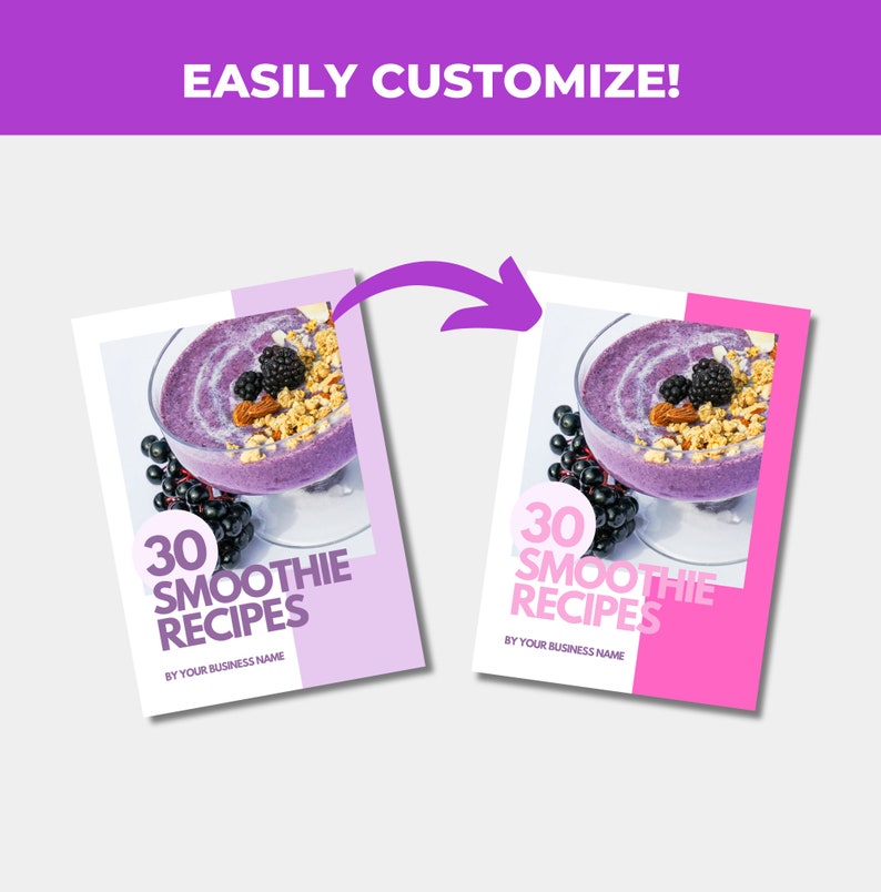 30 Smoothie Recipes: Canva Ebook Template (PLR Digital Product) - Etsy UK