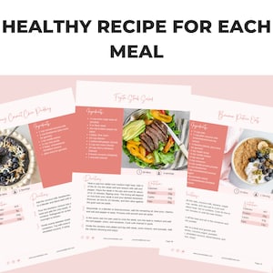 28-day Meal Plan Template With Healthy Recipes, 2,000 Calories per Day ...