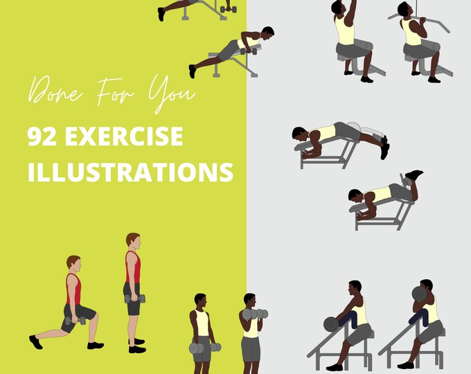 Fitness Gym Exercises Illustration, Men Workout Images, Transparent PNG ...