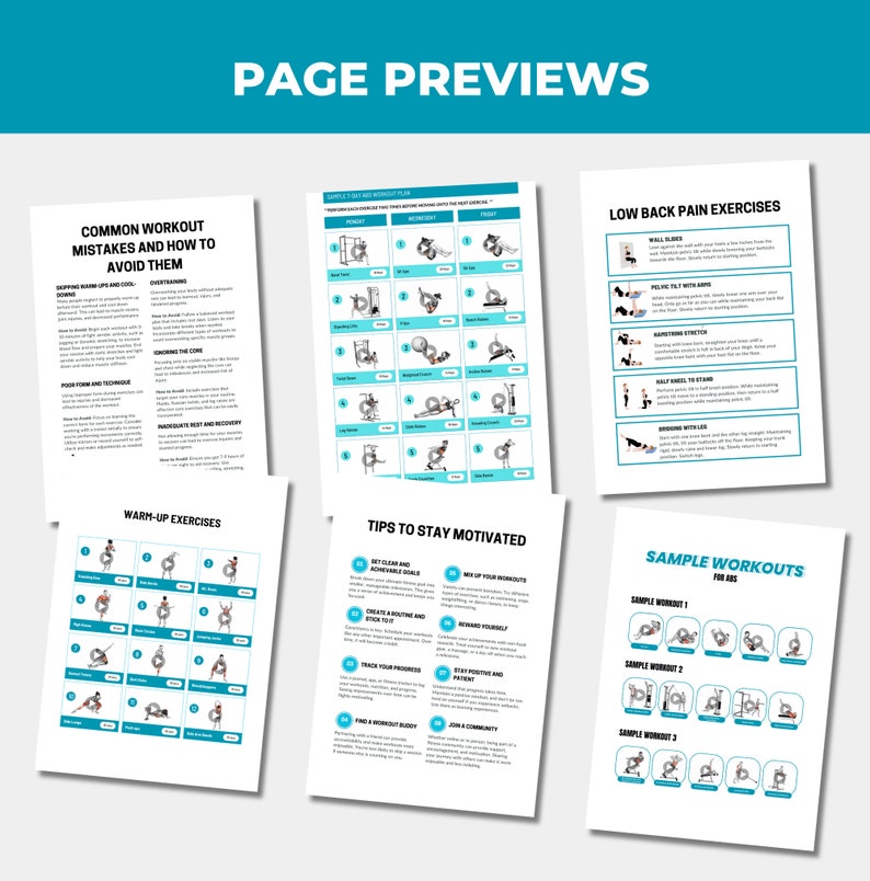 Fitness Handouts: 100+ Canva Templates for Coaches (PLR Digital Product ...