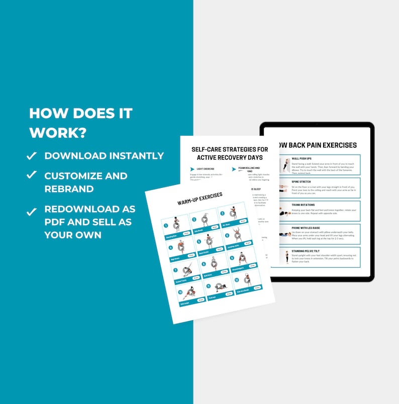 Fitness Handouts: 100+ Canva Templates for Coaches (PLR Digital Product ...