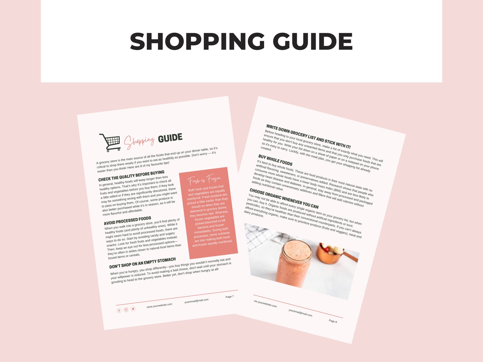 28-day Meal Plan Template With Healthy Recipes, 2,000 Calories per Day ...