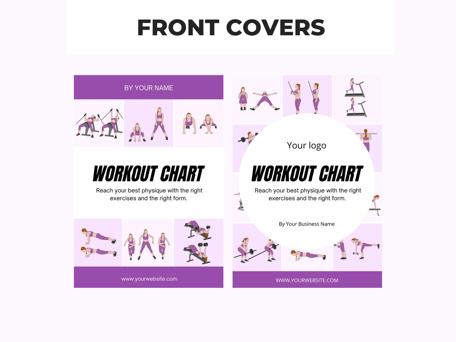 Workout Chart Exercise Chart With Exercise Illustrations and - Etsy UK