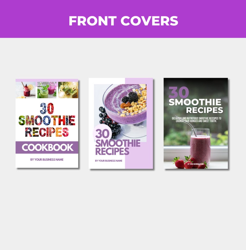30 Smoothie Recipes: Canva Ebook Template (PLR Digital Product) - Etsy UK