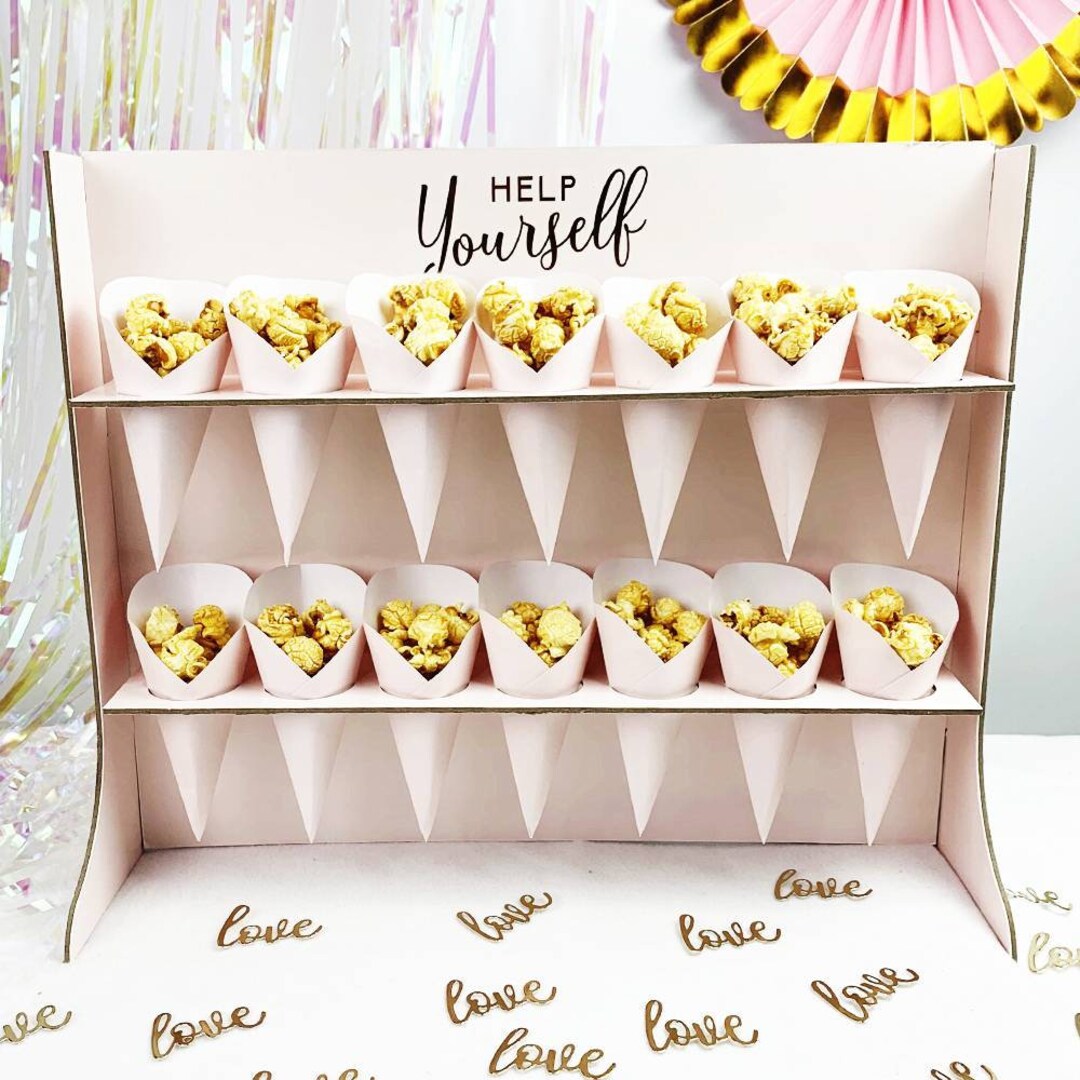 Blush Pinktreat STAND & CONES wedding Sweet Stand/tablecandy - Etsy