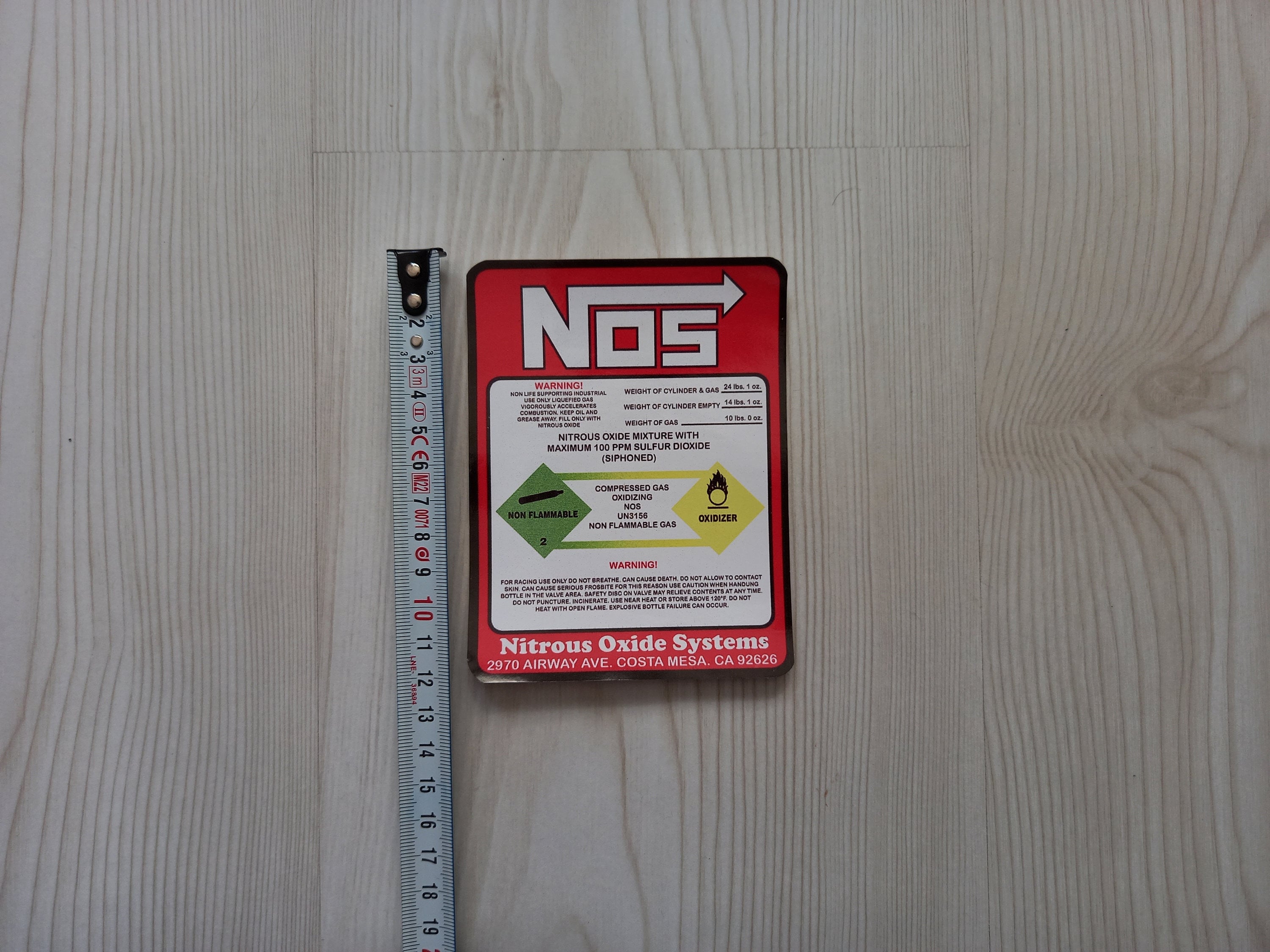 NOS Sticker Waterproof and Water Resistant NOS Sticker You - Etsy