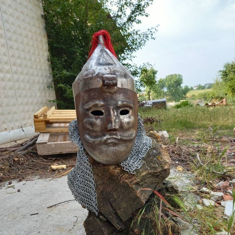 Kipchak / Cuman War Mask and Helmet With Chainmail - Etsy