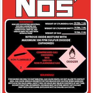 NOS Sticker - Waterproof and Water Resistant NOS Sticker - You Can ...