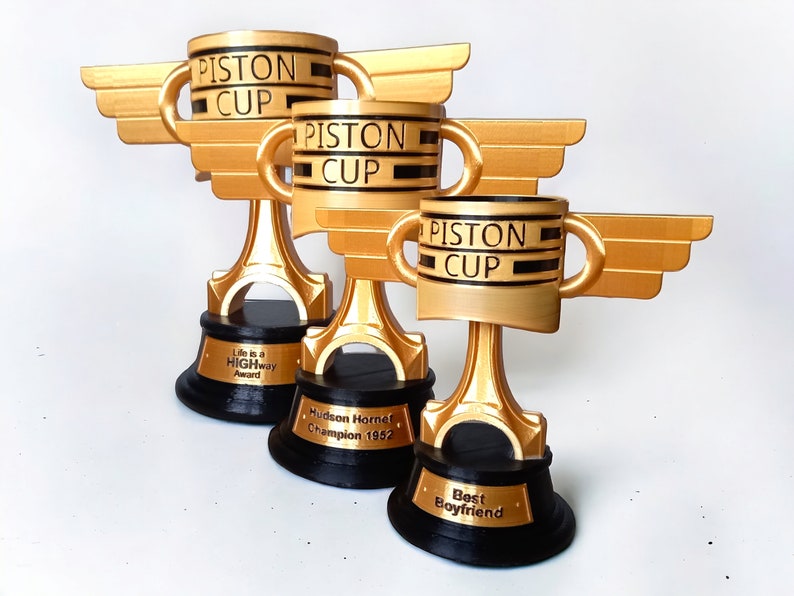 Cars Piston Cup - Golden Color Piston Cup - Multicolor Piston Cup ...