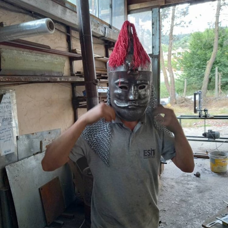 Kipchak / Cuman War Mask and Helmet With Chainmail - Etsy