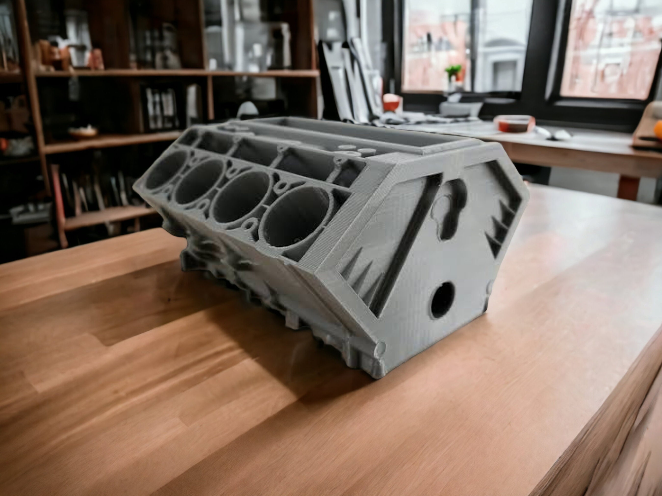 3D Printed Engine Business Card Holder V8 Engine Card Holder V8 Engine ...