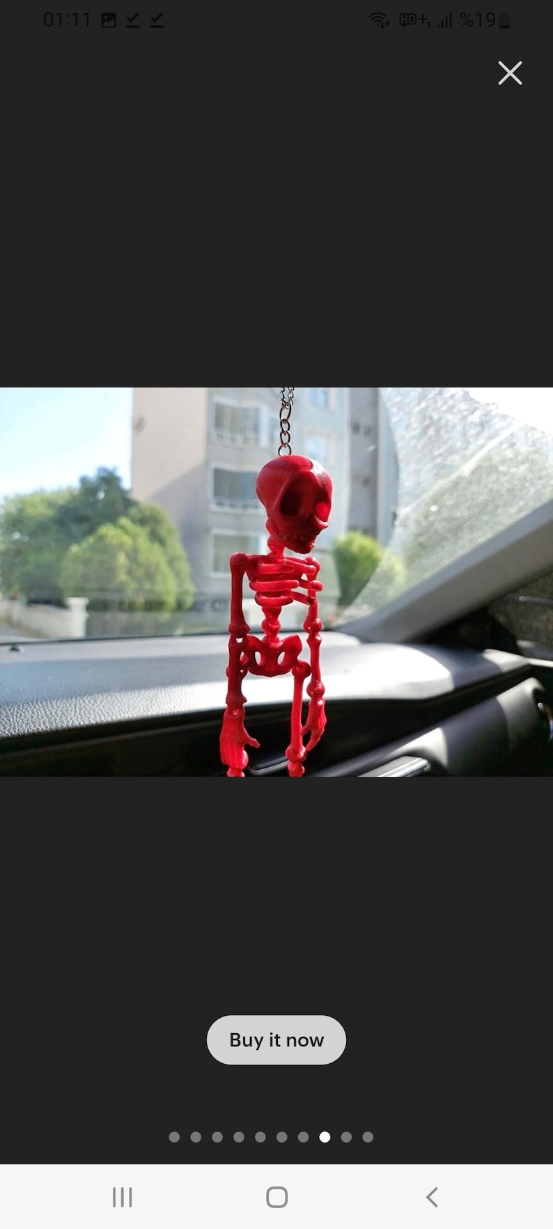 Dancing Skeleton Car Rearview Mirror Hanging Charm Car - Etsy