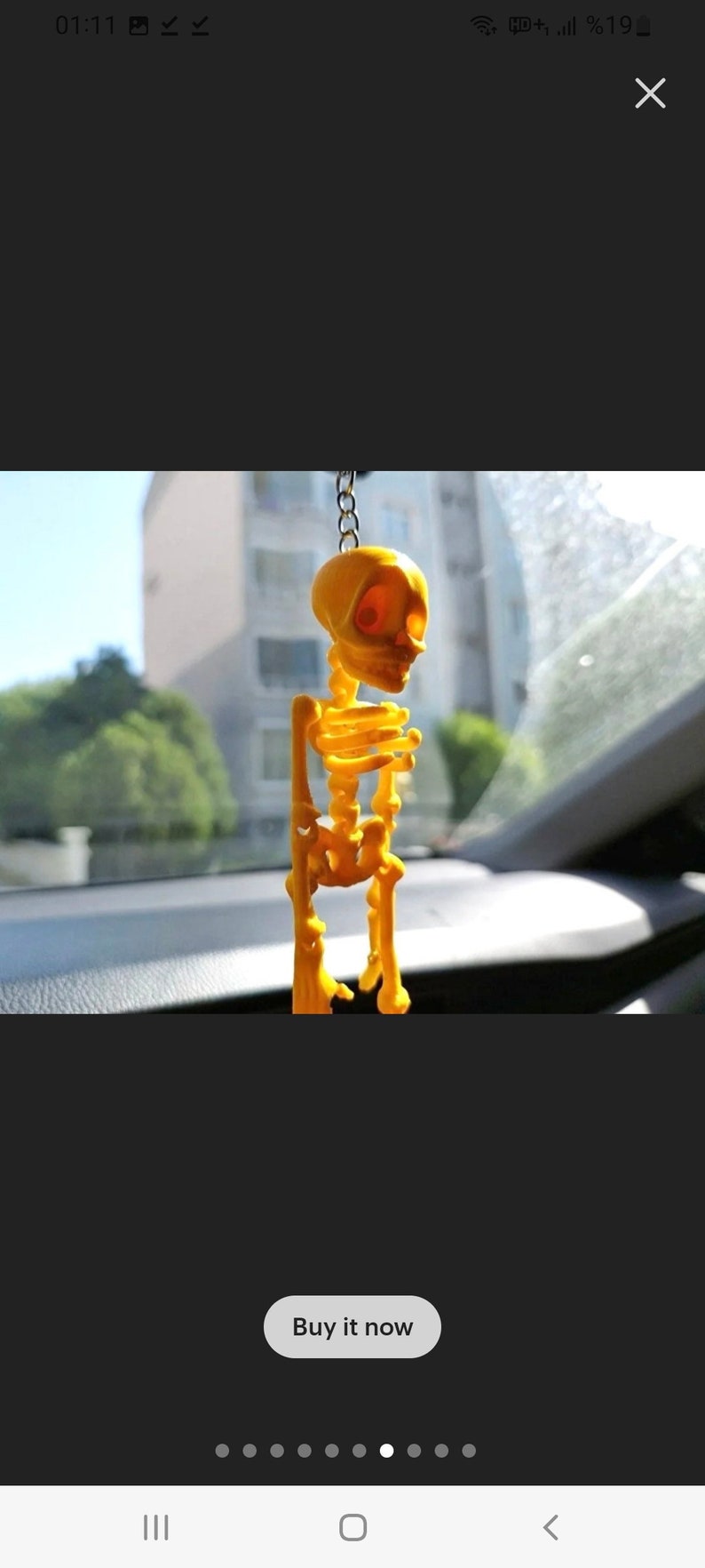 Dancing Skeleton Car Rearview Mirror Hanging Charm Car - Etsy