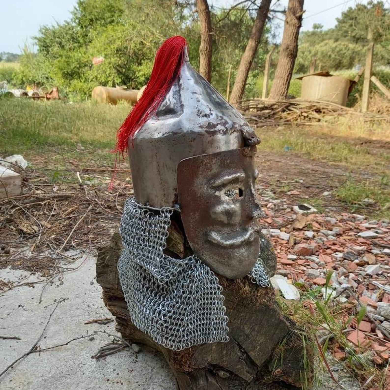 Kipchak / Cuman War Mask and Helmet With Chainmail - Etsy