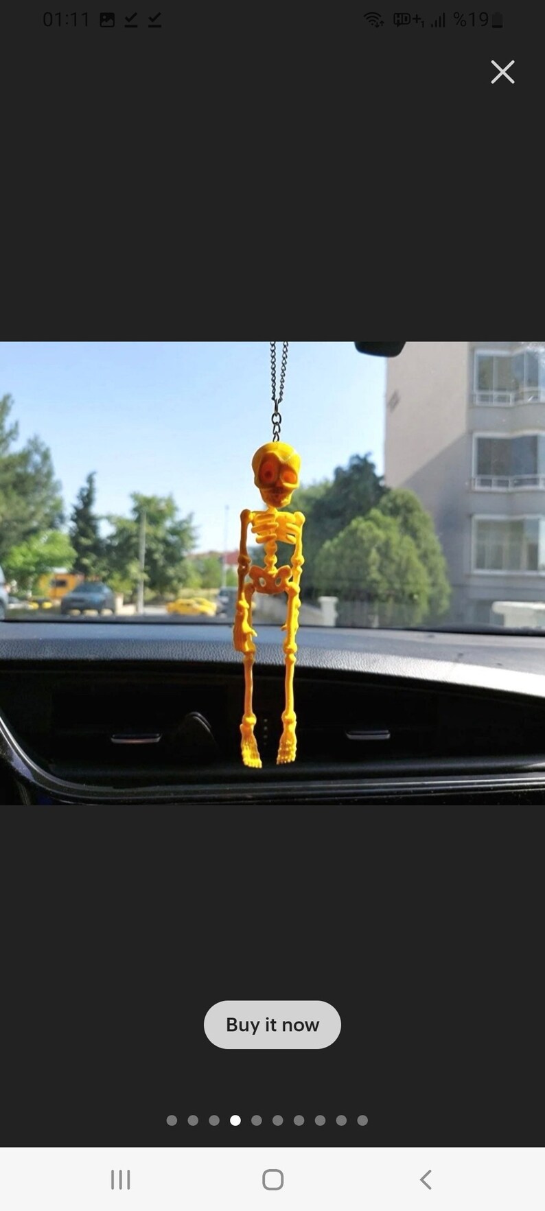 Dancing Skeleton Car Rearview Mirror Hanging Charm Car - Etsy