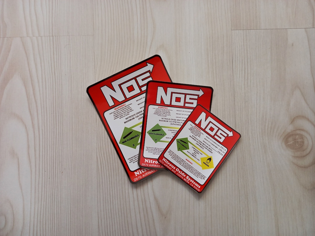 NOS Sticker - Waterproof and Water Resistant NOS Sticker - You Can ...