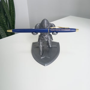 Buy Knight Pen Holder - Silver Knigth for Desk Accessory - 3D Printed ...