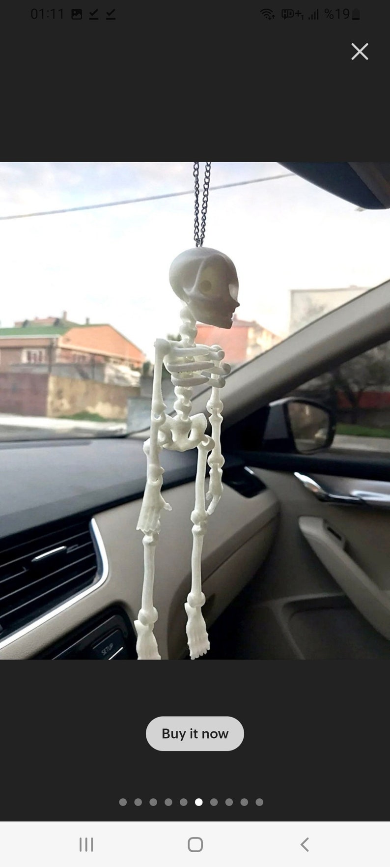 Dancing Skeleton Car Rearview Mirror Hanging Charm Car - Etsy