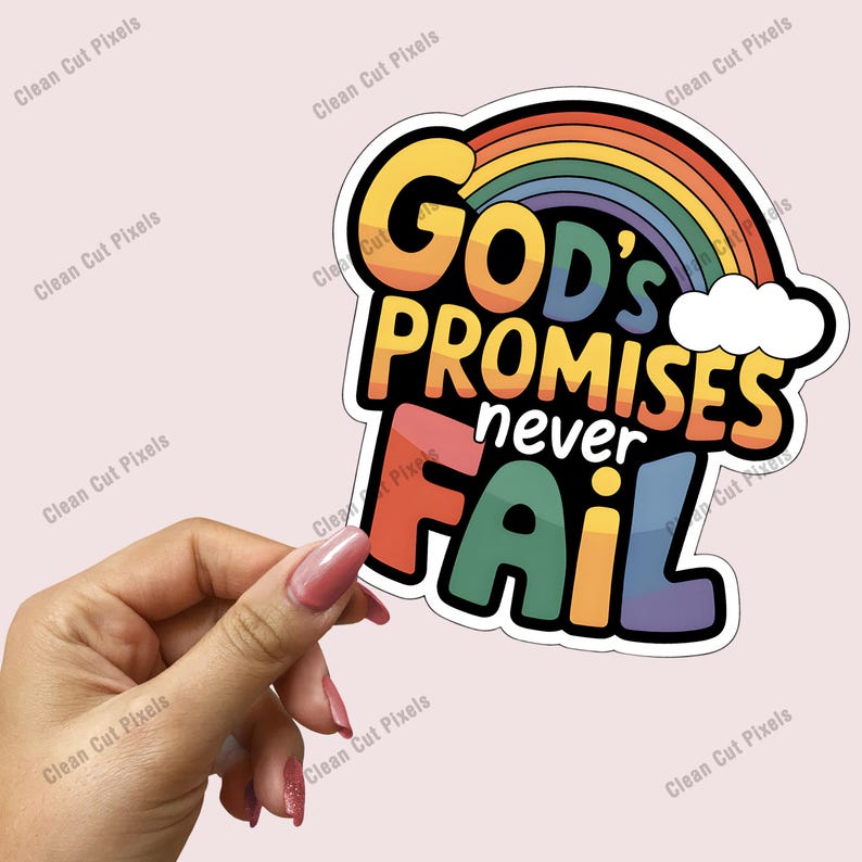 God's Promises Never Fail Bible Sticker | Christian Digital Download ...