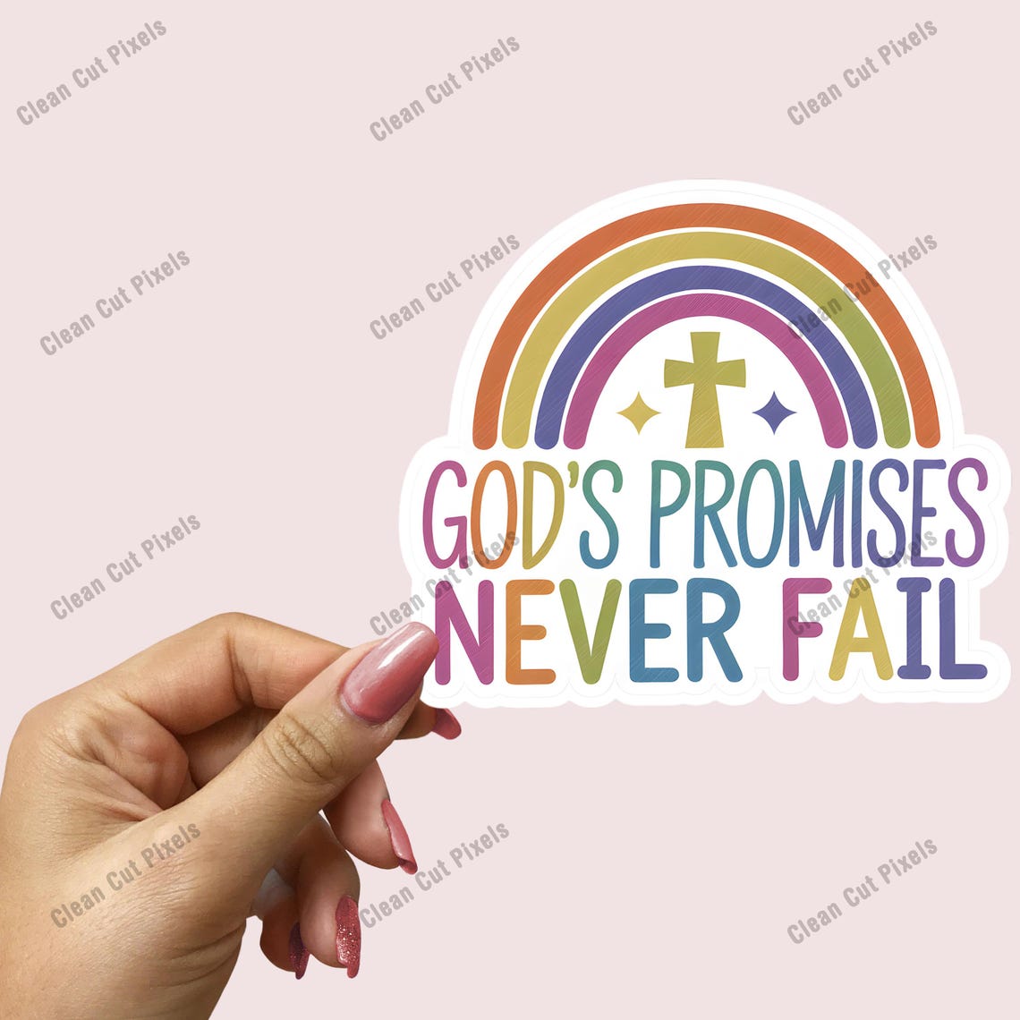 God's Promises Never Fail Bible Sticker | Christian Digital Download ...