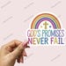 God's Promises Never Fail Bible Sticker | Christian Digital Download ...