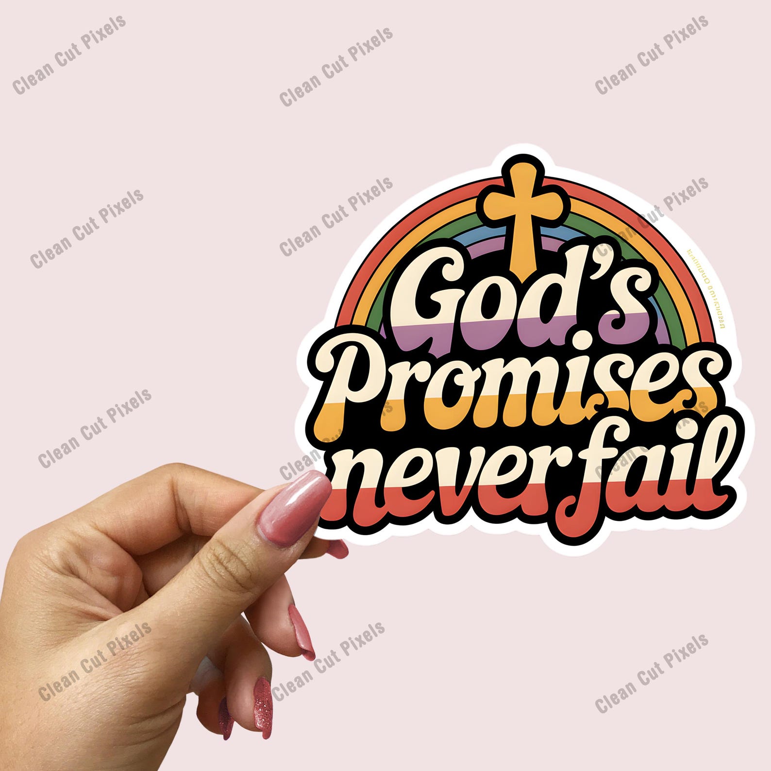 God's Promises Never Fail Bible Sticker | Christian Digital Download ...