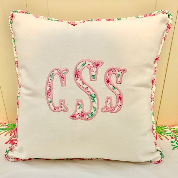 Monogram Pillow Case - Etsy