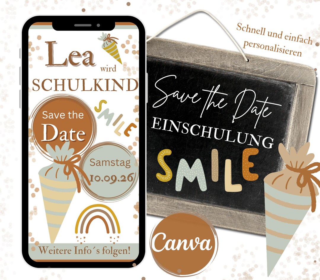 Save the Date School Enrollment, Invitation to Start School ...