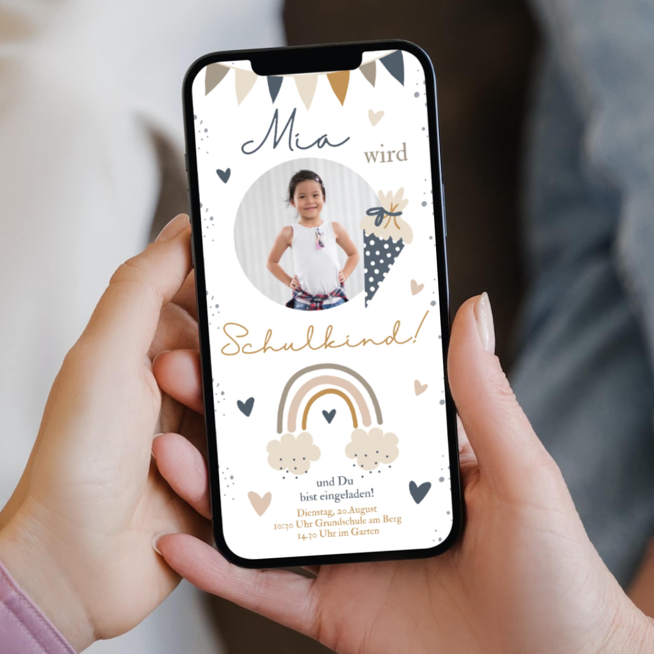 Digital Invitation to School, E-card First Day of School, Invitation ...