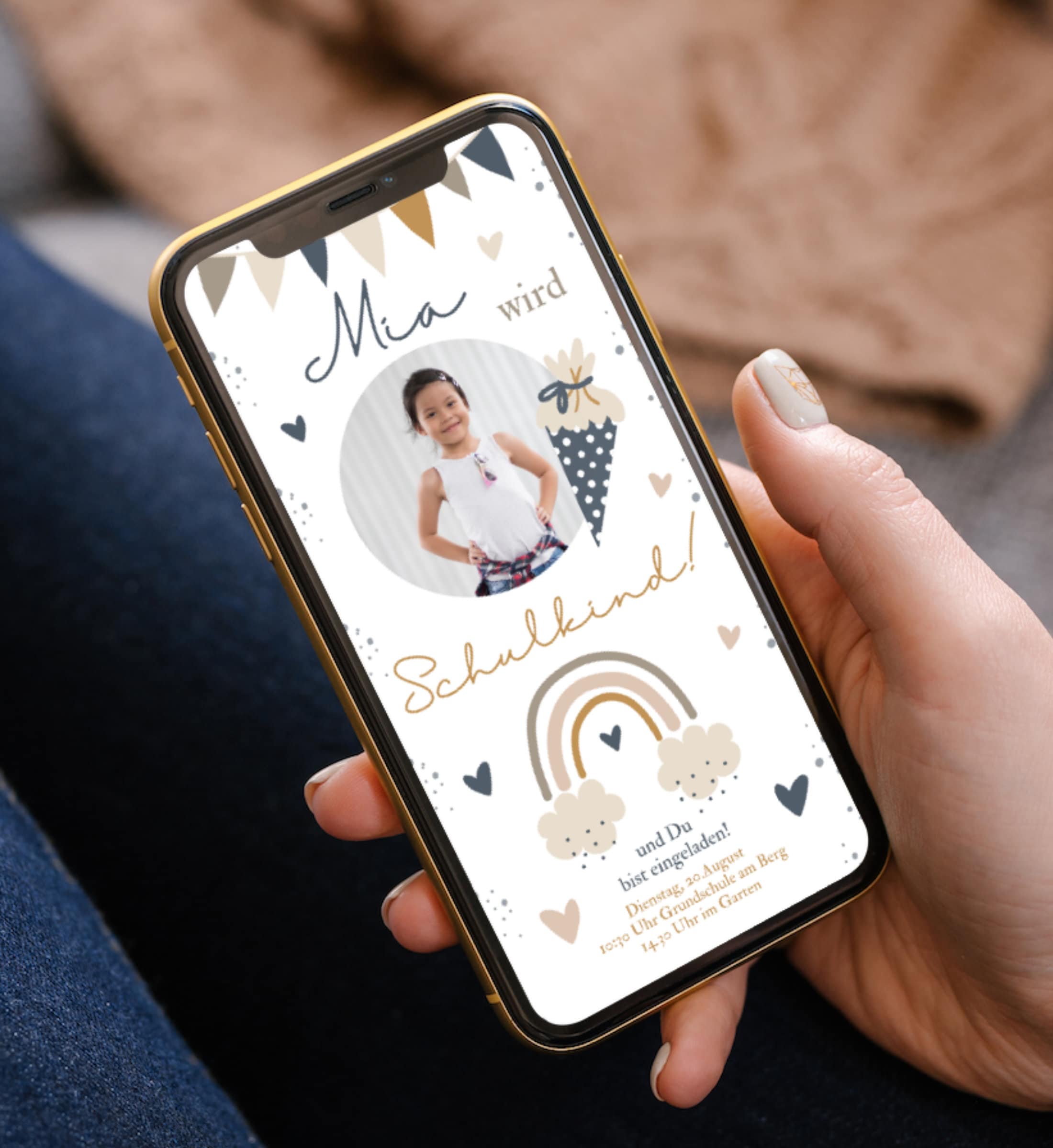 Digital Invitation to School, E-card First Day of School, Invitation ...