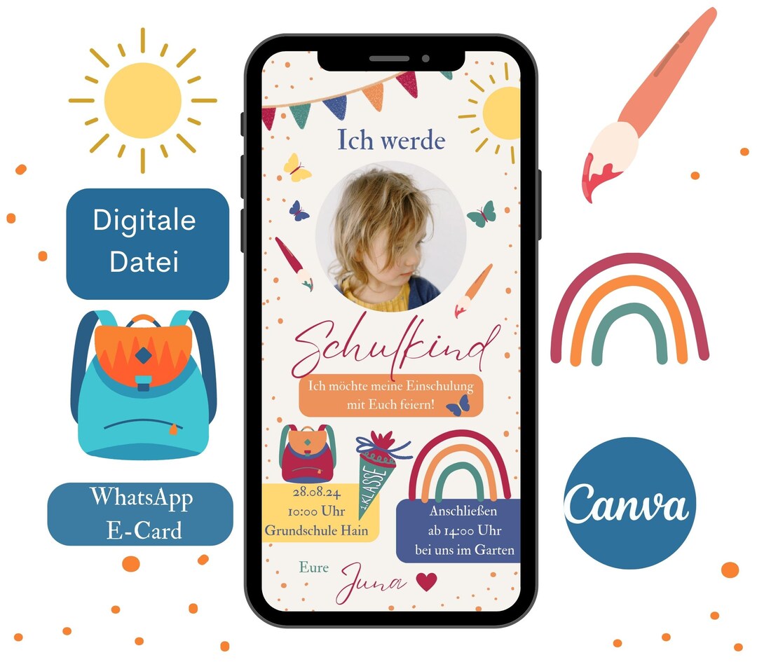 Digital School Enrollment Invitation Card, E-card Invitation School ...