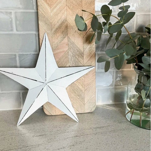 Nautical Blue Barn Star 5 or 8 Inch Metal Wall Star Custom - Etsy