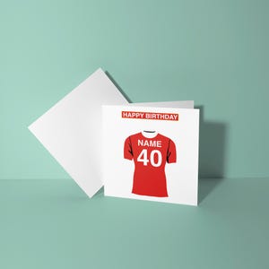 Manchester United Themed Personalised Birthday Card | Birthday Greeting ...