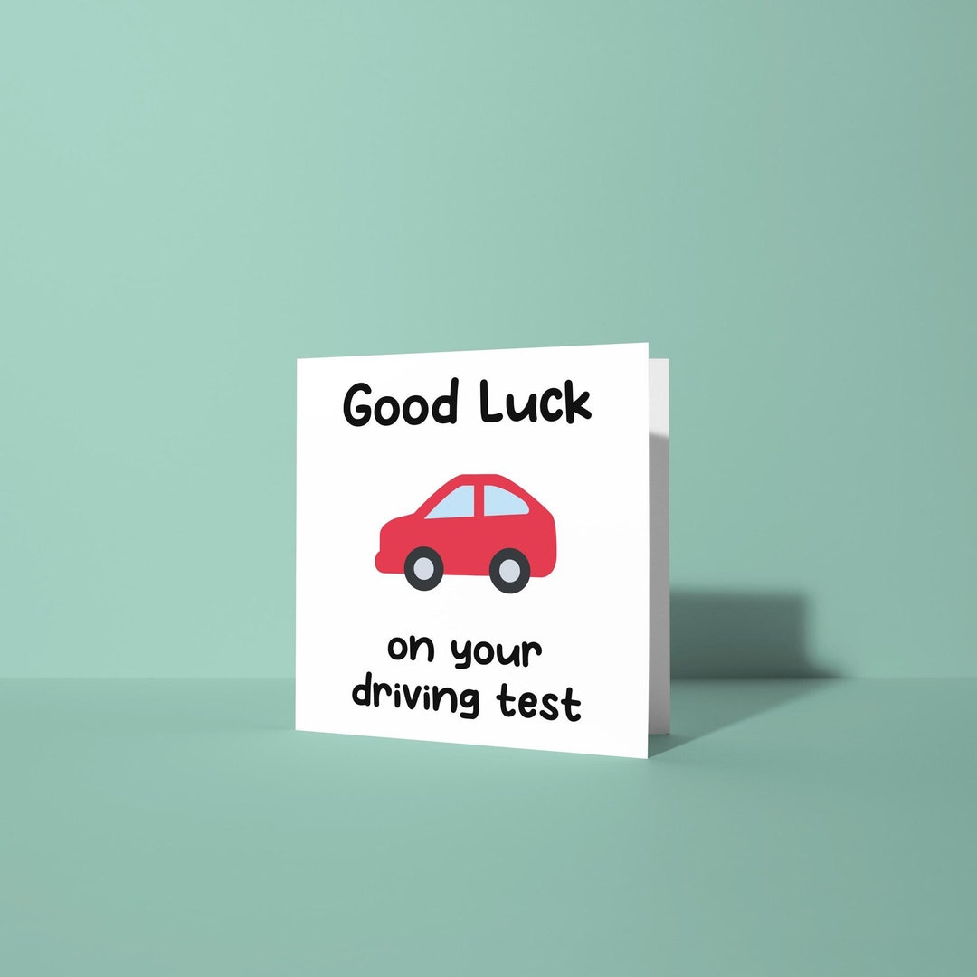 Good Luck on Your Driving Test Greeting Card | Learner Driver Learning ...