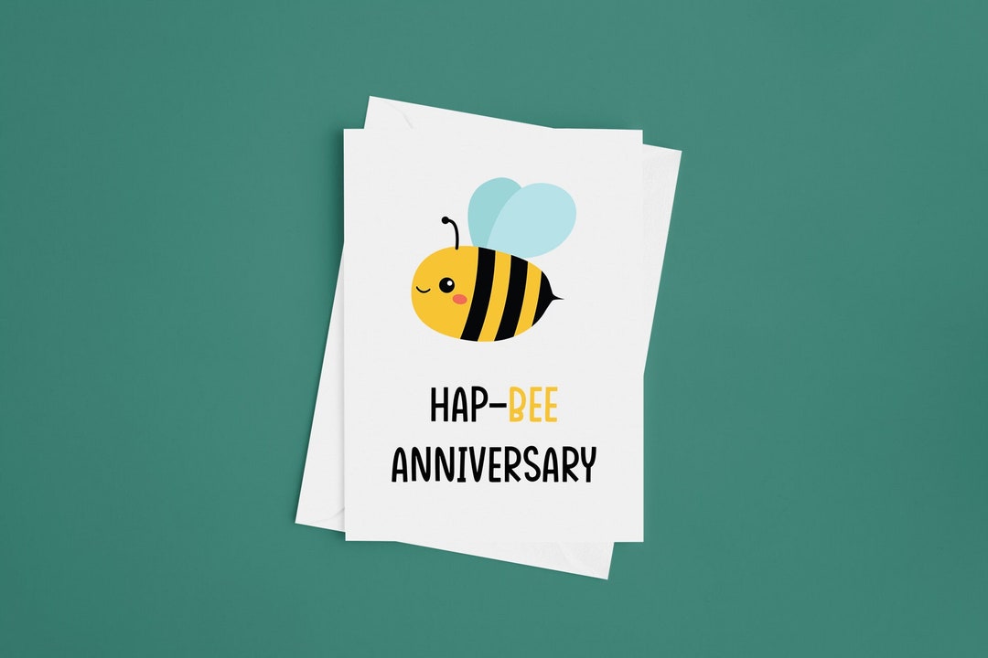 Hap Bee Anniversary Card Funny Wedding Anniversary Greetings Card, Rude ...
