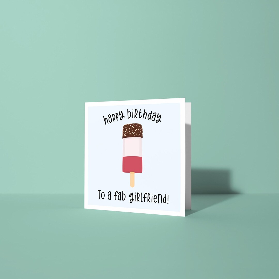 Happy Birthday to A Fab Girlfriend | Cute Funny Happy Birthday Card for ...
