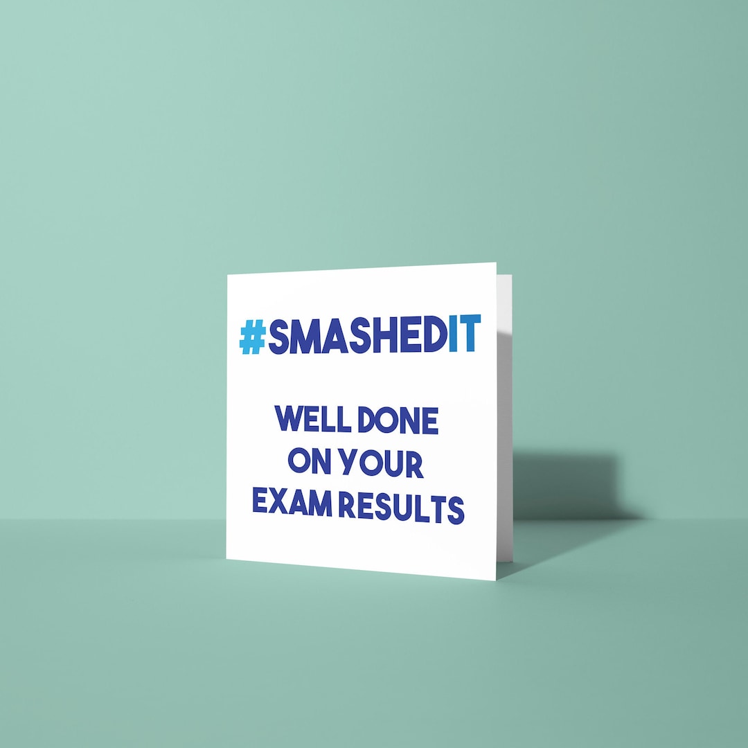 Smashed It Well Done - Congratulations on Exam Results | Cute Nice Card ...