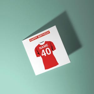 Manchester United Themed Personalised Birthday Card | Birthday Greeting ...