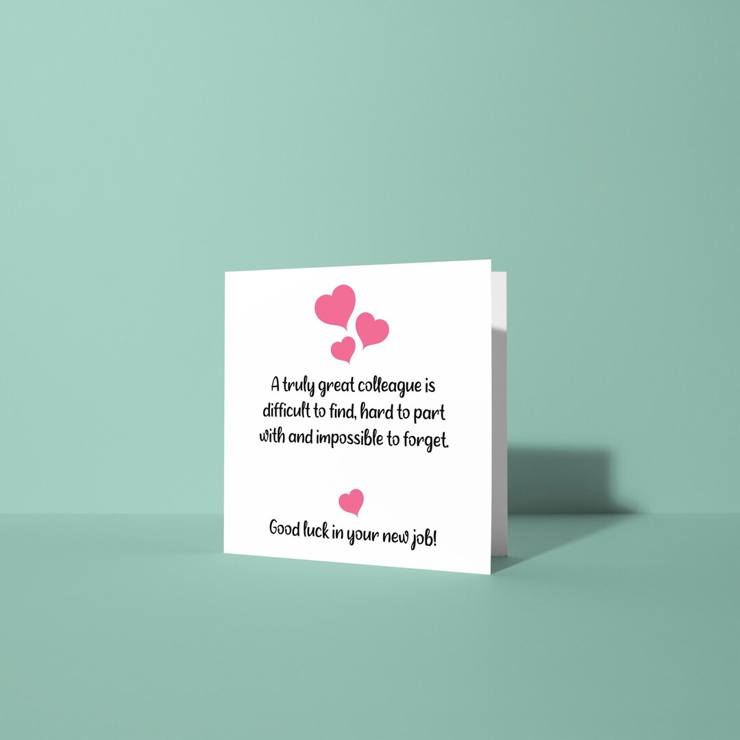 A Great Colleague Quote - Good Luck Leaving Greetings Card | Cute Quote ...