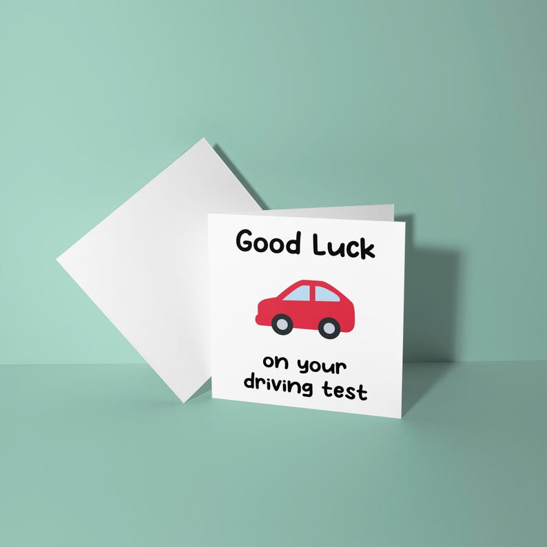 Good Luck on Your Driving Test Greeting Card | Learner Driver Learning ...