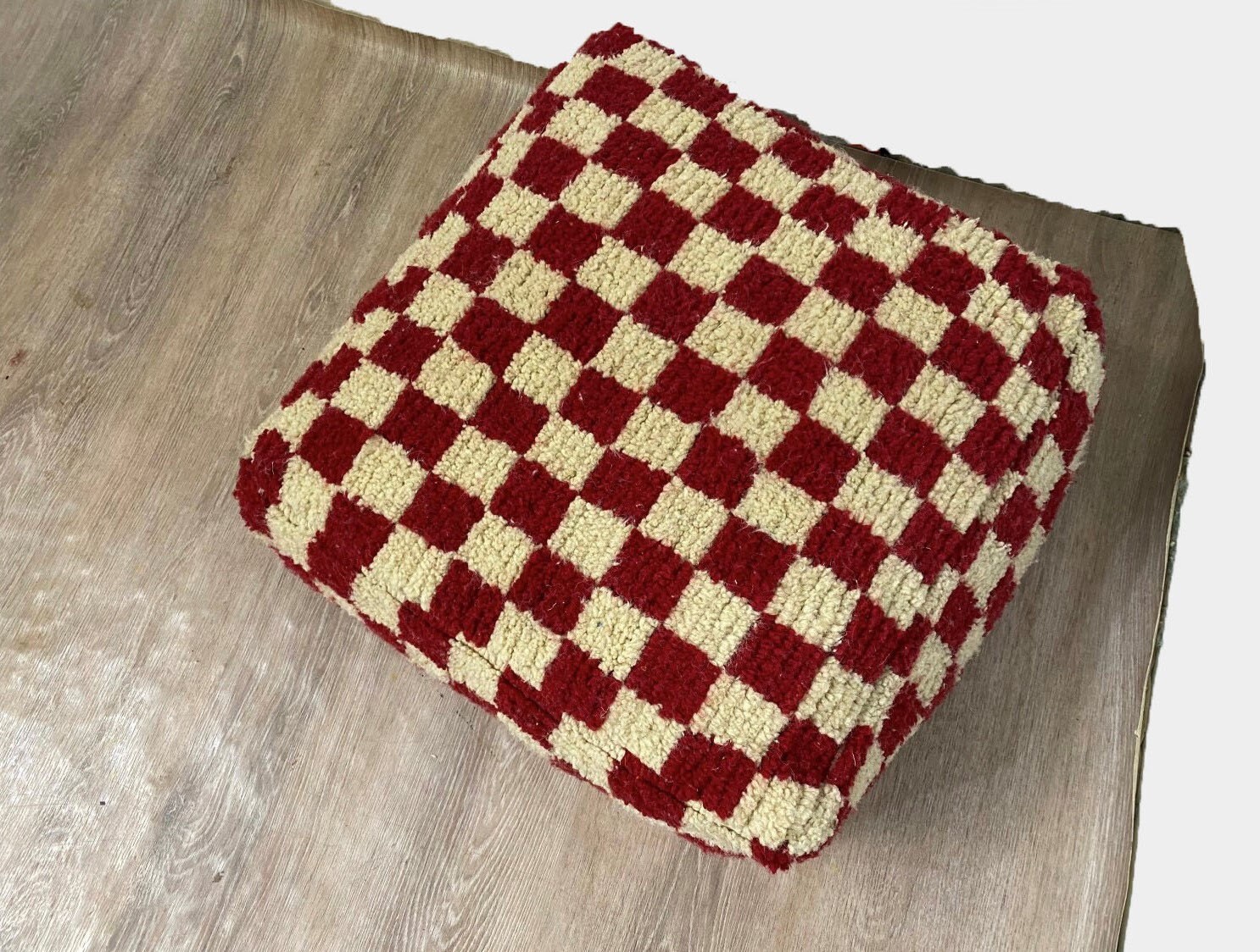 Exclusive Bohemian Bedroom Luxurious Wool Pouf Ottoman, Moroccan Custom ...